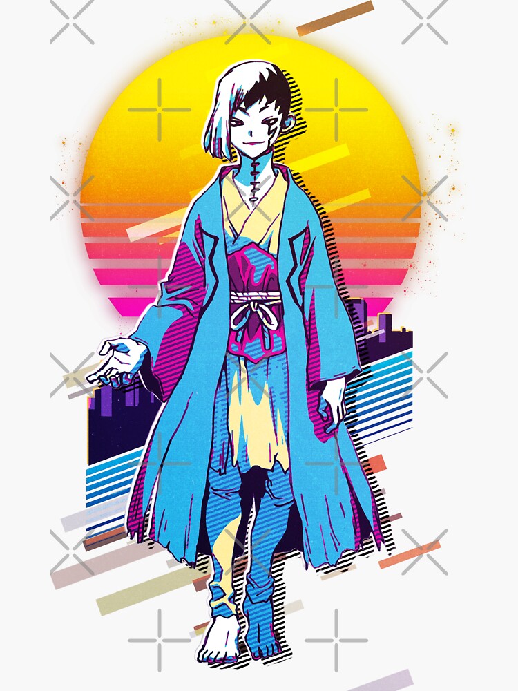 Gen Asagiri Sticker For Sale By 80sretroart Redbubble