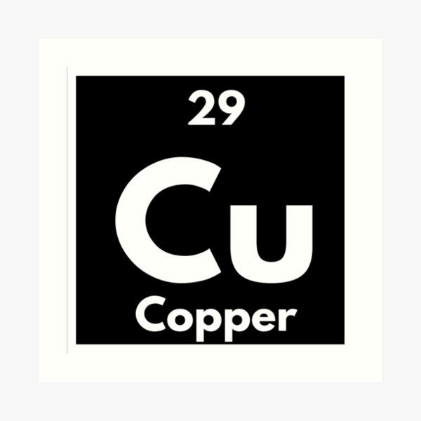 "Periodic Table element number 29 Cu Copper" Art Print for Sale by ...