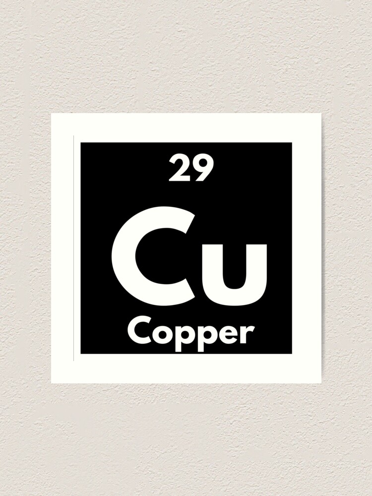 "Periodic Table element number 29 Cu Copper" Art Print for Sale by ...