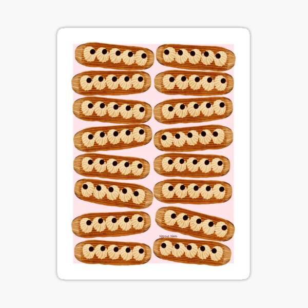 "Eclair pile art- Sweet tooth Christmas art " Sticker for Sale by ...