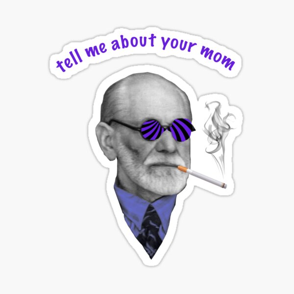 "tell me about your mom" Sticker for Sale by zupperman | Redbubble