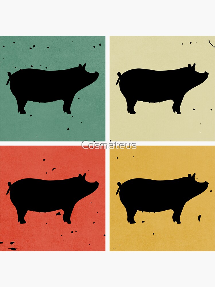 "Pig - pigs - oink" Sticker for Sale by Cosmateus | Redbubble