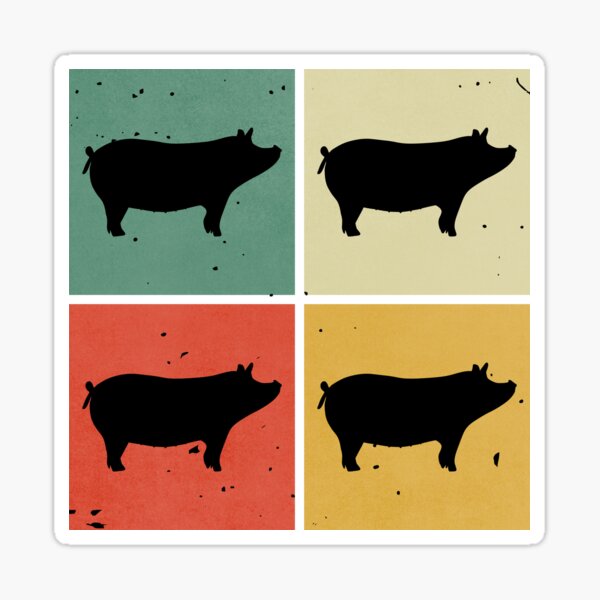 "Pig - pigs - oink" Sticker for Sale by Cosmateus | Redbubble
