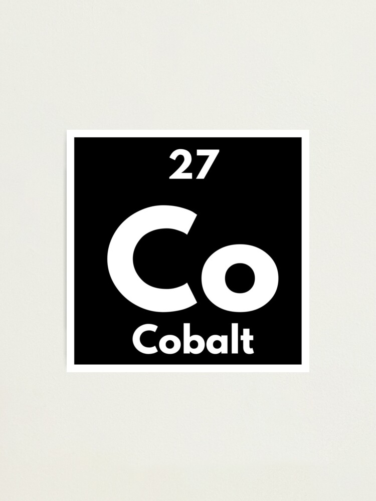 Lámina fotográfica «Número de elemento de tabla periódica 27 Co Cobalto ...
