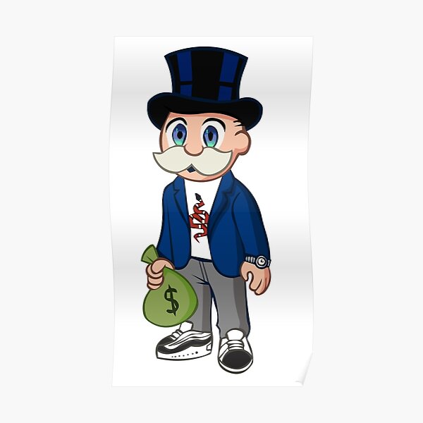 "Mr. Monopoly" Poster for Sale by Cartoon-mat | Redbubble