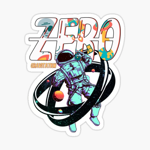 "ZERO GRAVITATION" Sticker for Sale by risestudio84 | Redbubble
