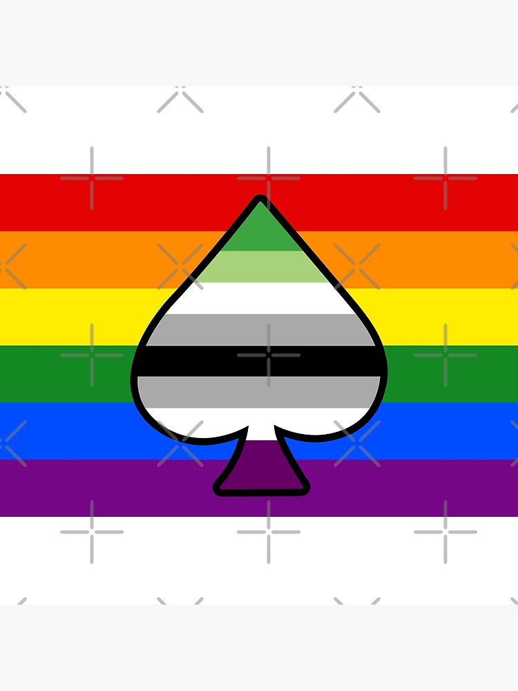 "Aroace and LGBT pride flag with ace of spades" Poster for Sale by ...