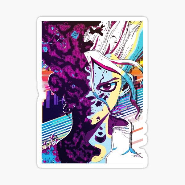 "Senku Ishigami" Sticker for Sale by 80sRetroArt | Redbubble