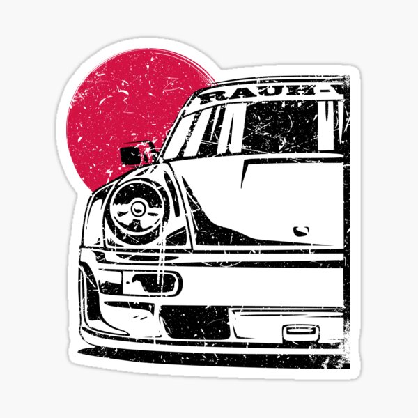 "Classic 911 964 RWB JDM Oldtimer Car" Sticker for Sale by ...