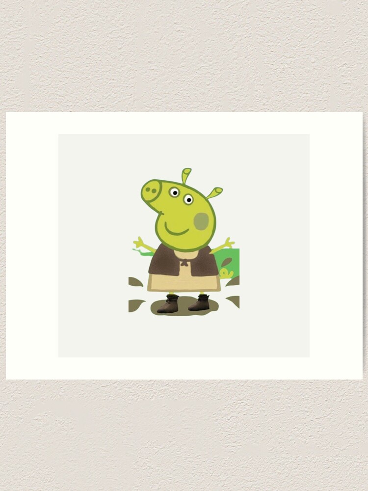"Shrek Meme - Shrek Peppa" Art Print for Sale by Uzino | Redbubble
