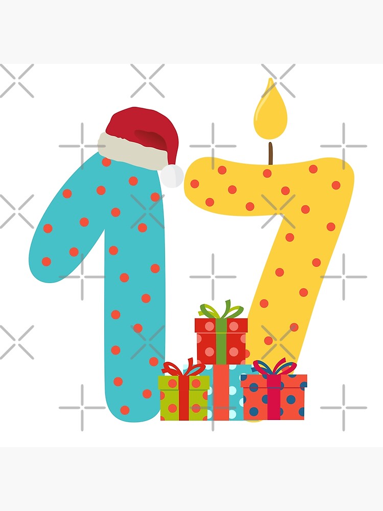 "Christmas Number 17. Advent Calendar Numbers" Art Print for Sale by ...