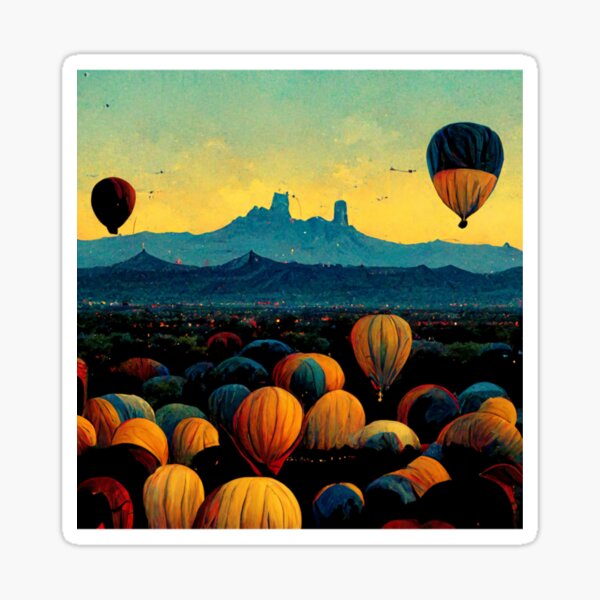 "albuquerque balloon fiesta 11" Sticker for Sale by Salton-Sea | Redbubble