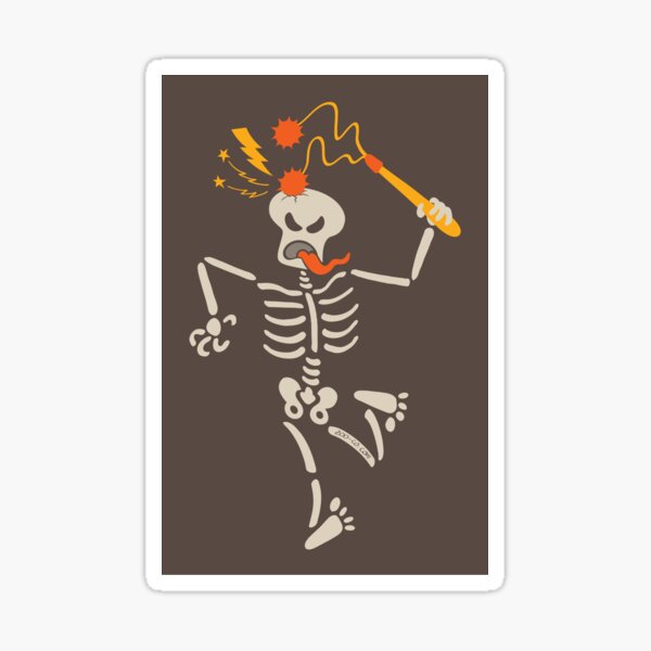 "Skeleton breaking its own skull with double ball and chain flail ...