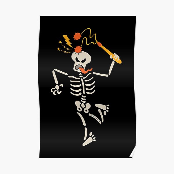 "Skeleton breaking its own skull with double ball and chain flail ...