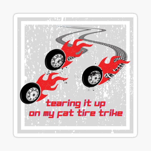 "Recumbent Life Design - Tearing It Up Trike" Sticker for Sale by ...