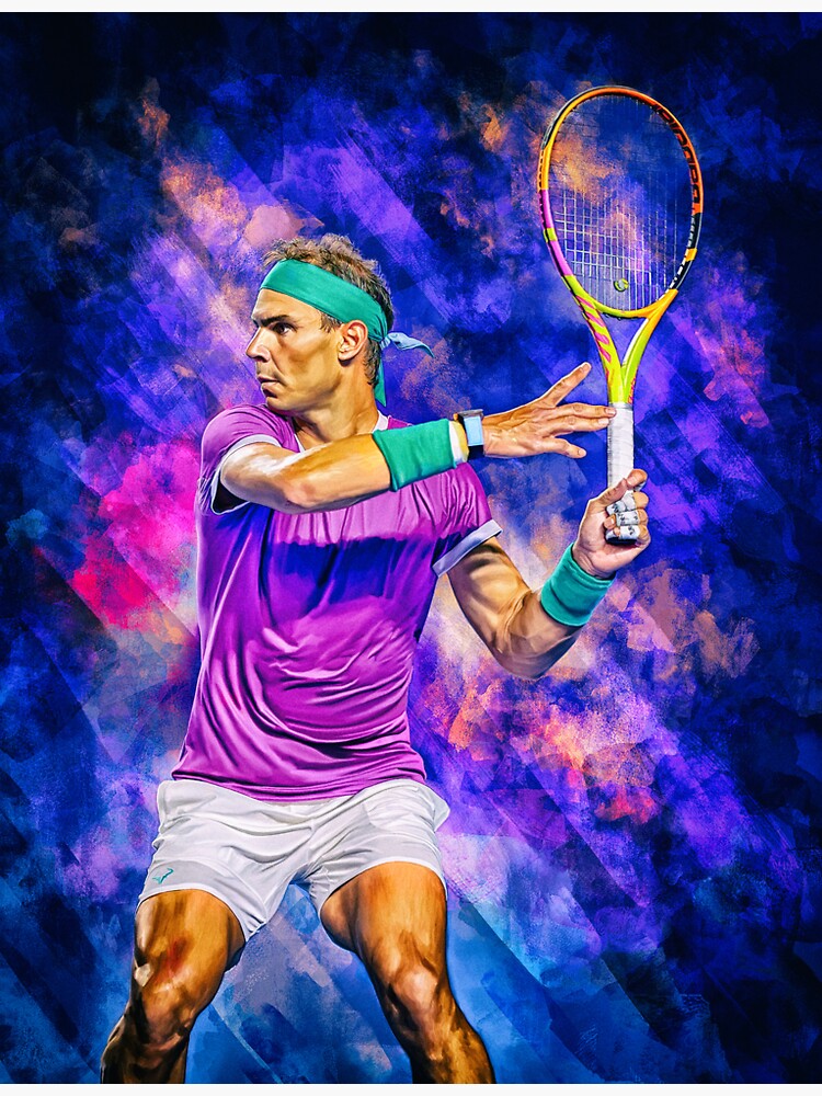 "Rafael Nadal plays forehand. Acapulco 2022. Digital artwork print wall ...