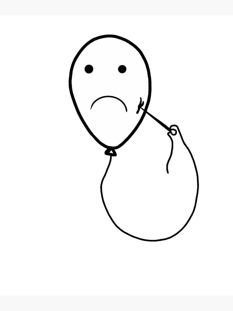 "sad balloon art" Poster for Sale by Salton-Sea | Redbubble