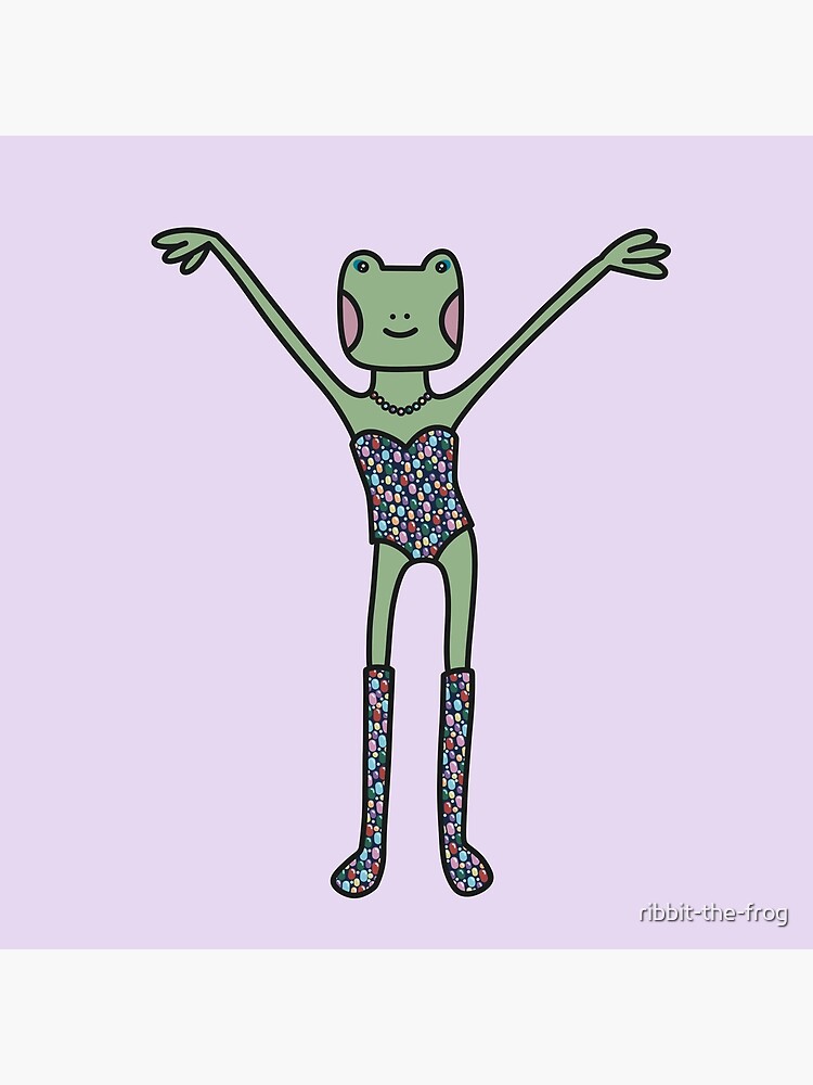 "frog in bejeweled outfit" Poster for Sale by ribbit-the-frog | Redbubble