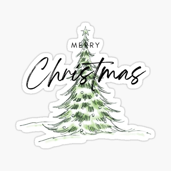 "Merry Christmas Aesthetic Wallpaper" Sticker for Sale by risingrocket ...