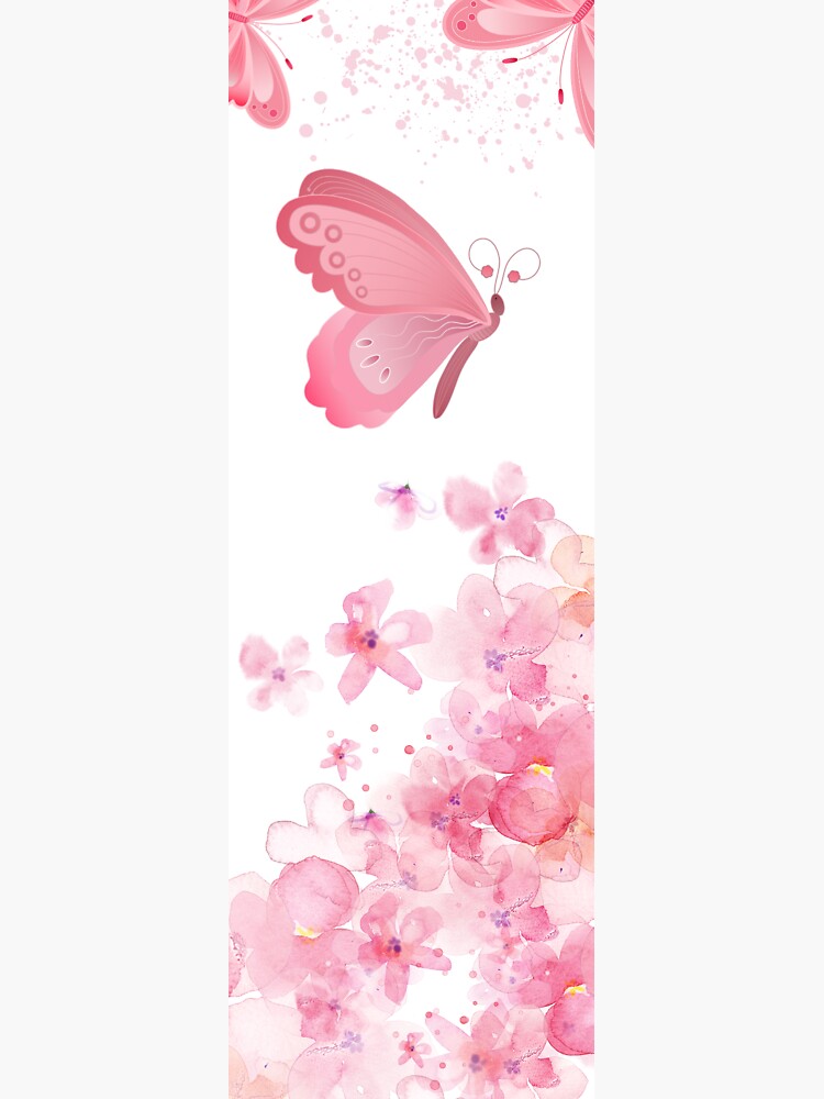 "Pink Butterfly Bookmark" Sticker for Sale by KisArpad | Redbubble