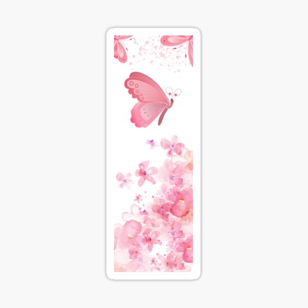 "Pink Butterfly Bookmark" Sticker for Sale by KisArpad | Redbubble