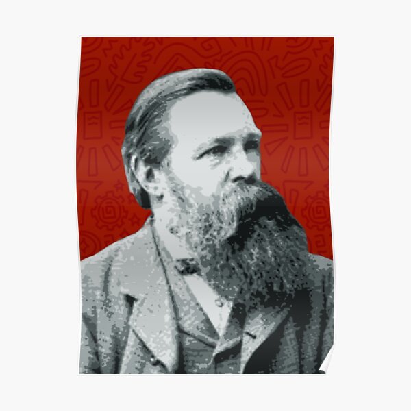 "Retro Engels Portrait" Poster for Sale by BluebellPainter | Redbubble