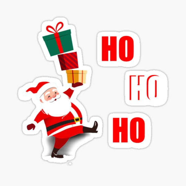 "HoHoHo Santa" Sticker for Sale by AbbysArt03 | Redbubble