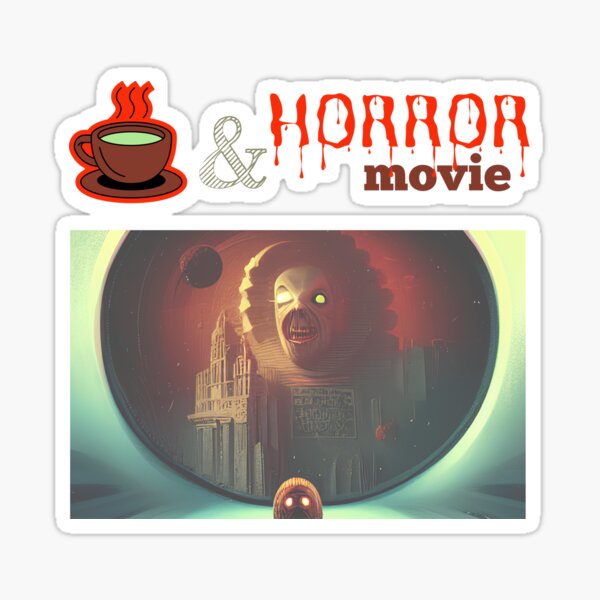 "Coffee and horror movies" Sticker for Sale by praveendake | Redbubble