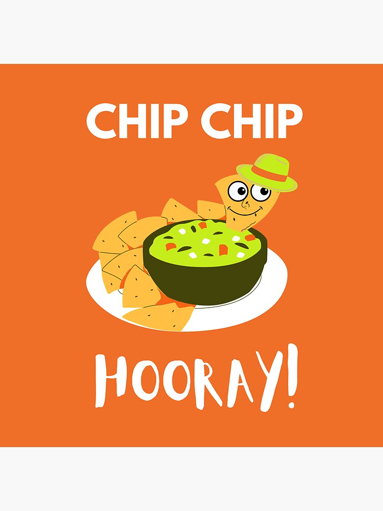 "CHIP! CHIP! HOORAY!" Sticker for Sale by ColorsCrafts | Redbubble