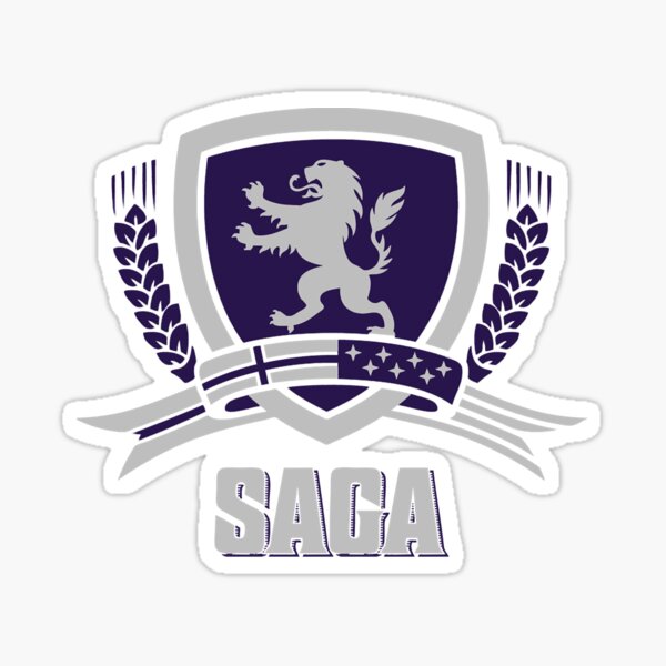 "SAGA Official Merchandise BLACK classique" Sticker for Sale by ...