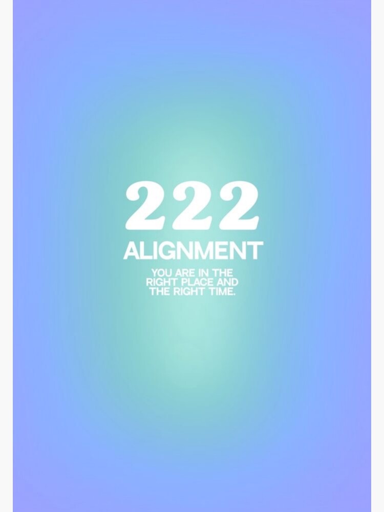 "Aesthetic Alignment Angel Number 222 Aura Poster Poster" Sticker for ...