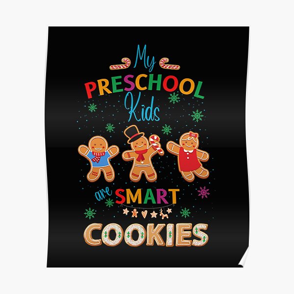"Cute My Preschool Kids Are Smart Cookies , Christmas Teacher Gift ...