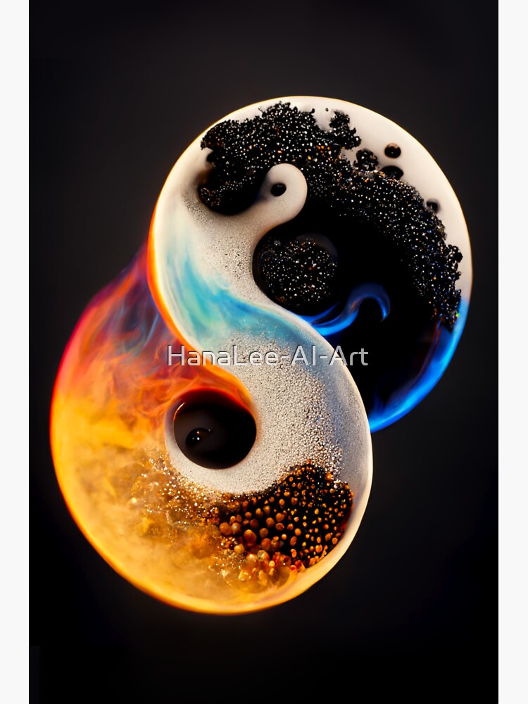 "Infinity yin and yang" Sticker for Sale by HanaLee-AI-Art | Redbubble