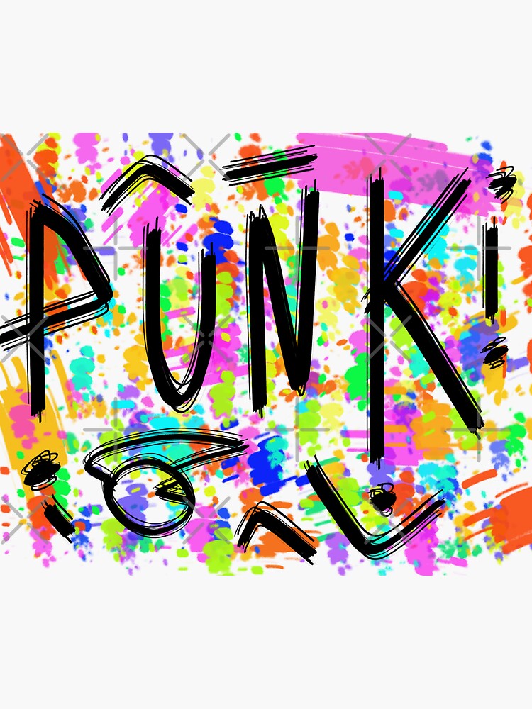 "Punk color" Sticker for Sale by Sky-99 | Redbubble