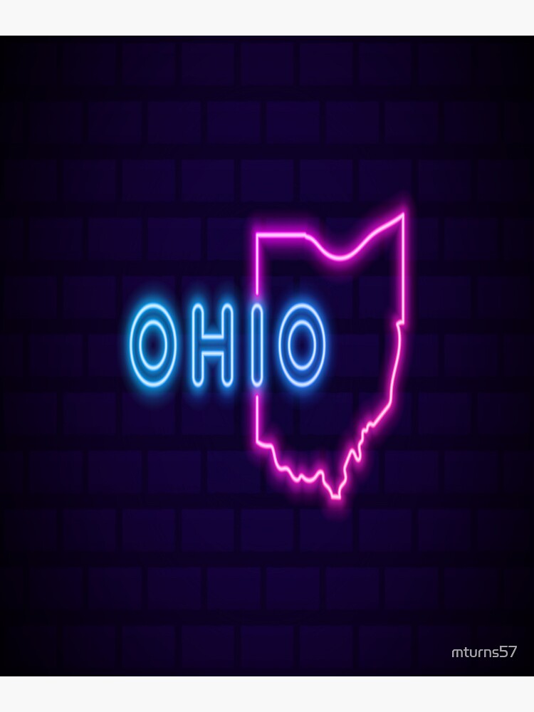 "Neon: Ohio" Sticker for Sale by mturns57 | Redbubble