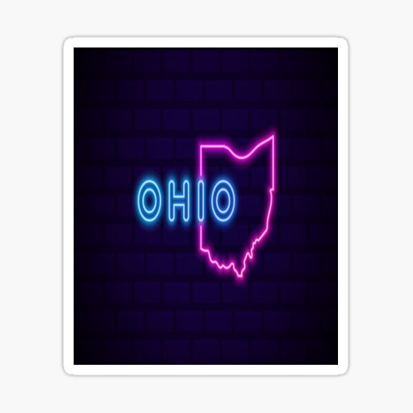 "Neon: Ohio" Sticker for Sale by mturns57 | Redbubble