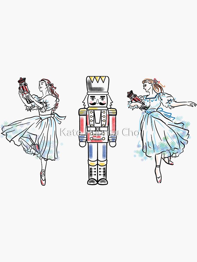 "The Nutcracker Ballet and Clara Christmas Holiday Dance " Sticker for ...