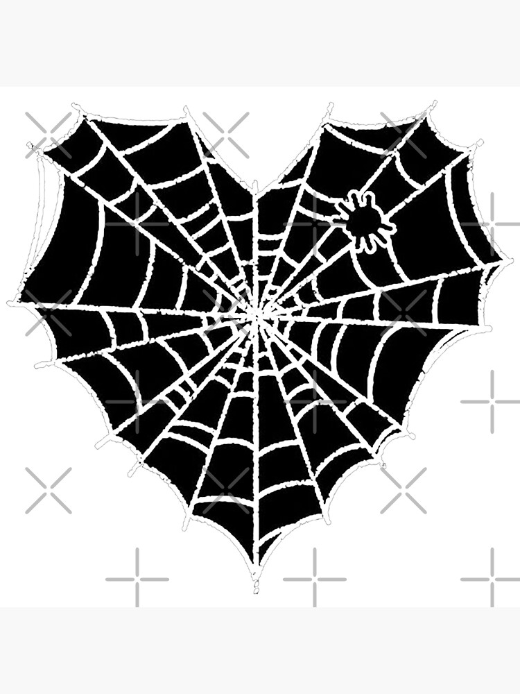 "Spider Web Heart Tattoo" Poster for Sale by Cesarcali | Redbubble