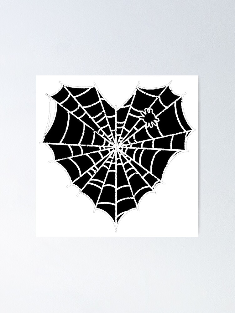 "Spider Web Heart Tattoo" Poster for Sale by Cesarcali | Redbubble