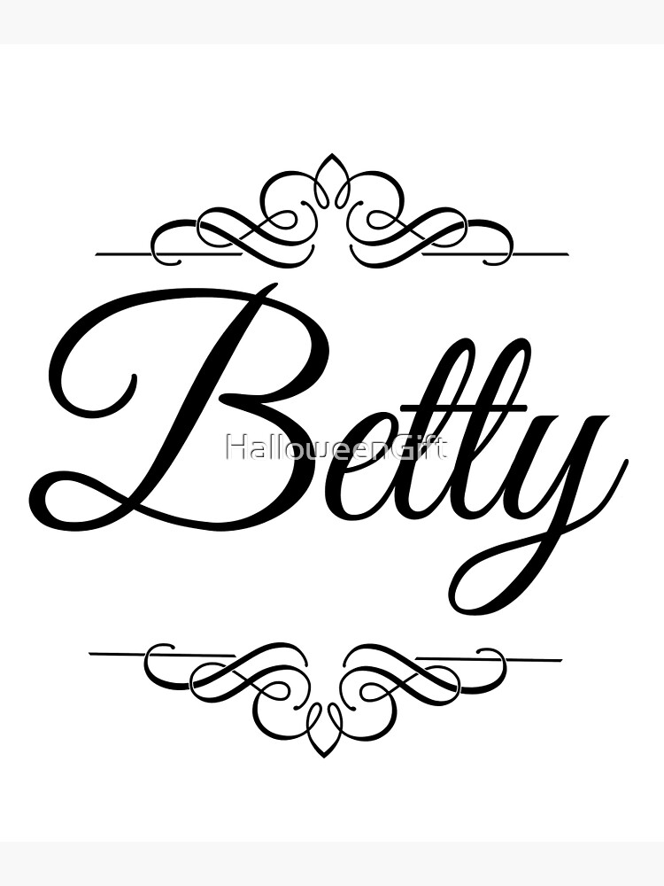 Póster «Betty Nombre personalizado Etiqueta de cumpleaños Nombre de ...