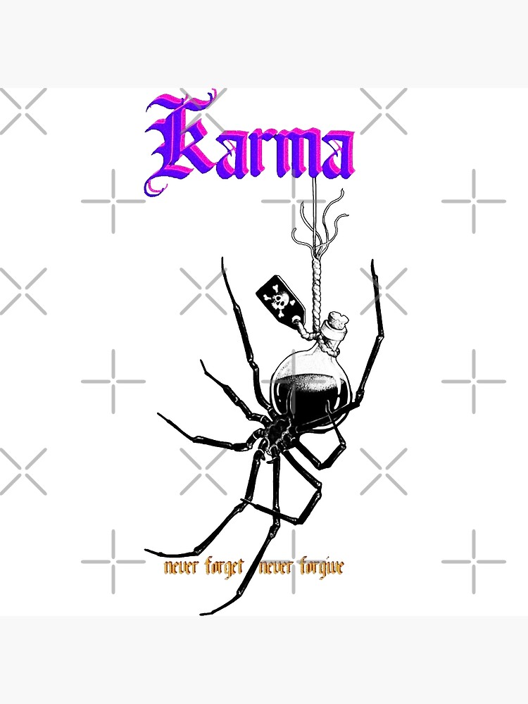 "Black Karma Spider Tattoo" Art Print for Sale by Cesarcali | Redbubble