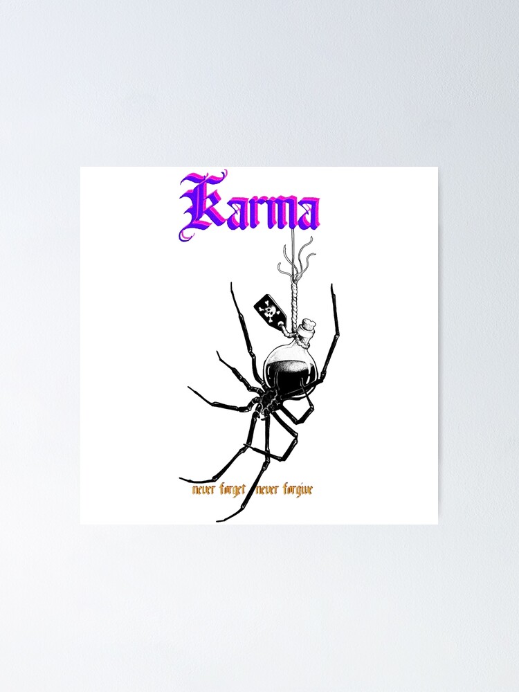 "Black Karma Spider Tattoo" Poster for Sale by Cesarcali | Redbubble