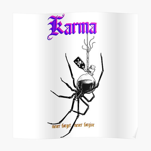 "Black Karma Spider Tattoo" Poster for Sale by Cesarcali | Redbubble