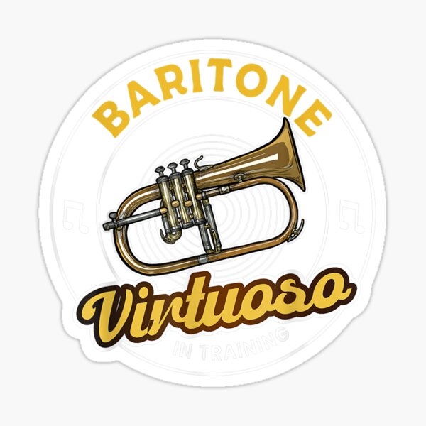 "Baritone Virtuoso in Training" Sticker for Sale by favor-store | Redbubble