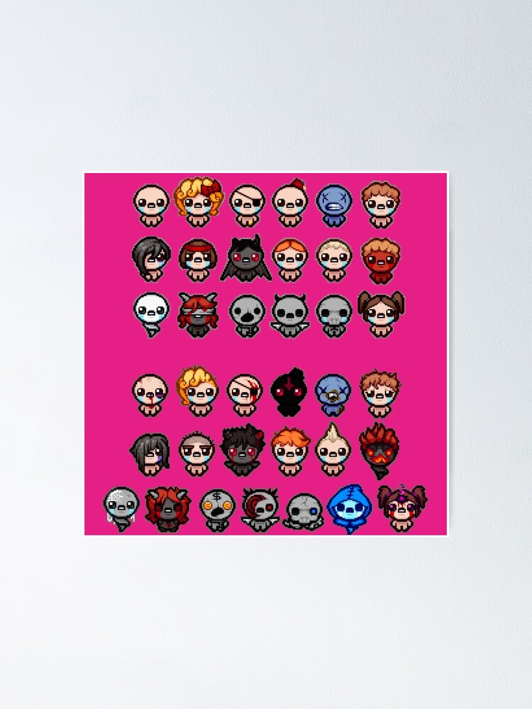"Binding of Isaac-Characters" Poster for Sale by LondownDesign | Redbubble