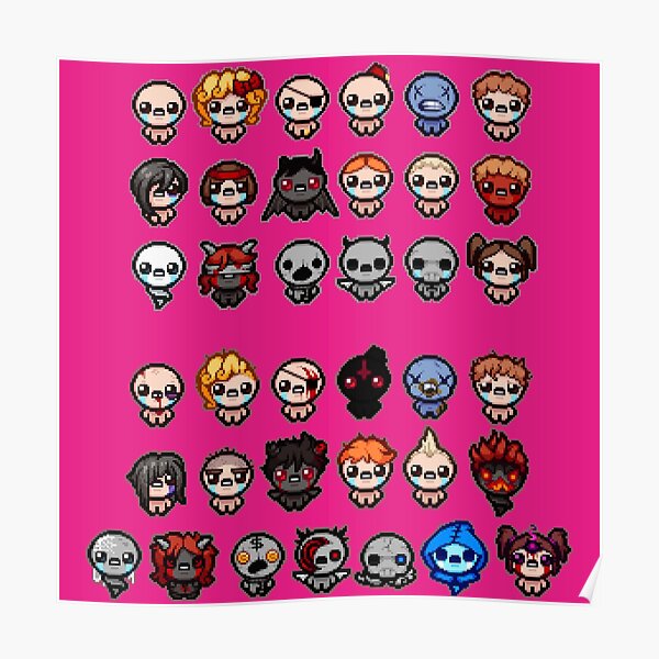 "Binding of Isaac-Characters" Poster for Sale by LondownDesign | Redbubble