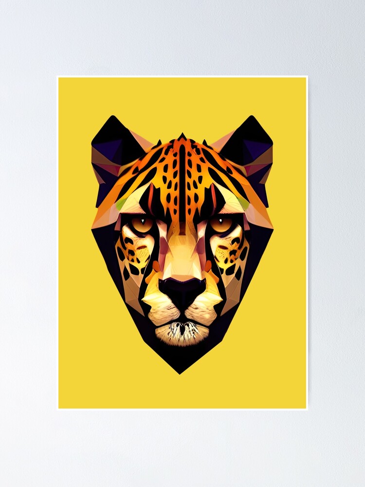 "Cheetah" Poster for Sale by PolygonXYZ | Redbubble