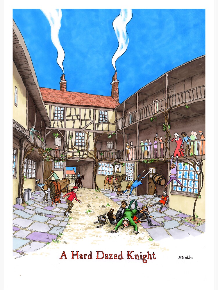 "A Hard Dazed Knight - Medieval humour" Sticker for Sale by ...