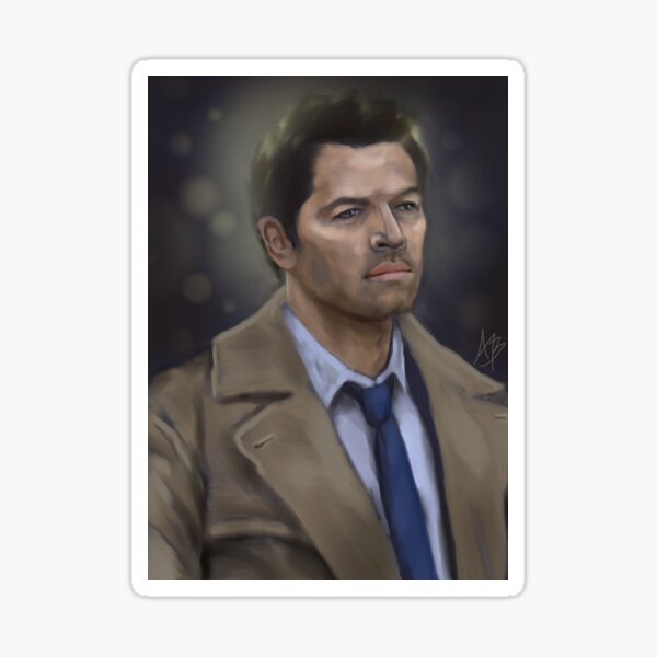 "castiel bust" Sticker for Sale by kingdumbass | Redbubble