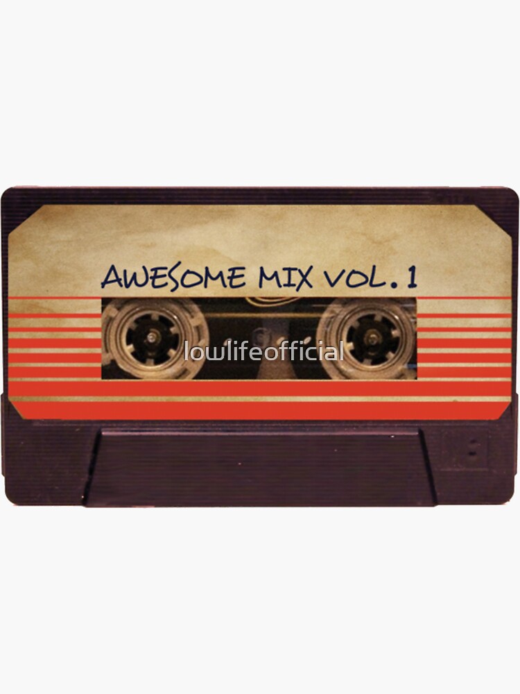 "Awesome mix vol. 1" Sticker for Sale by lowlifeofficial | Redbubble